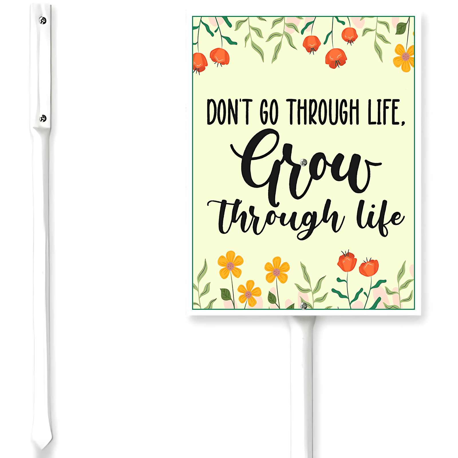 Kurmntregon Garden Sign With Stake Don't Go Through Life. Grow Through ...