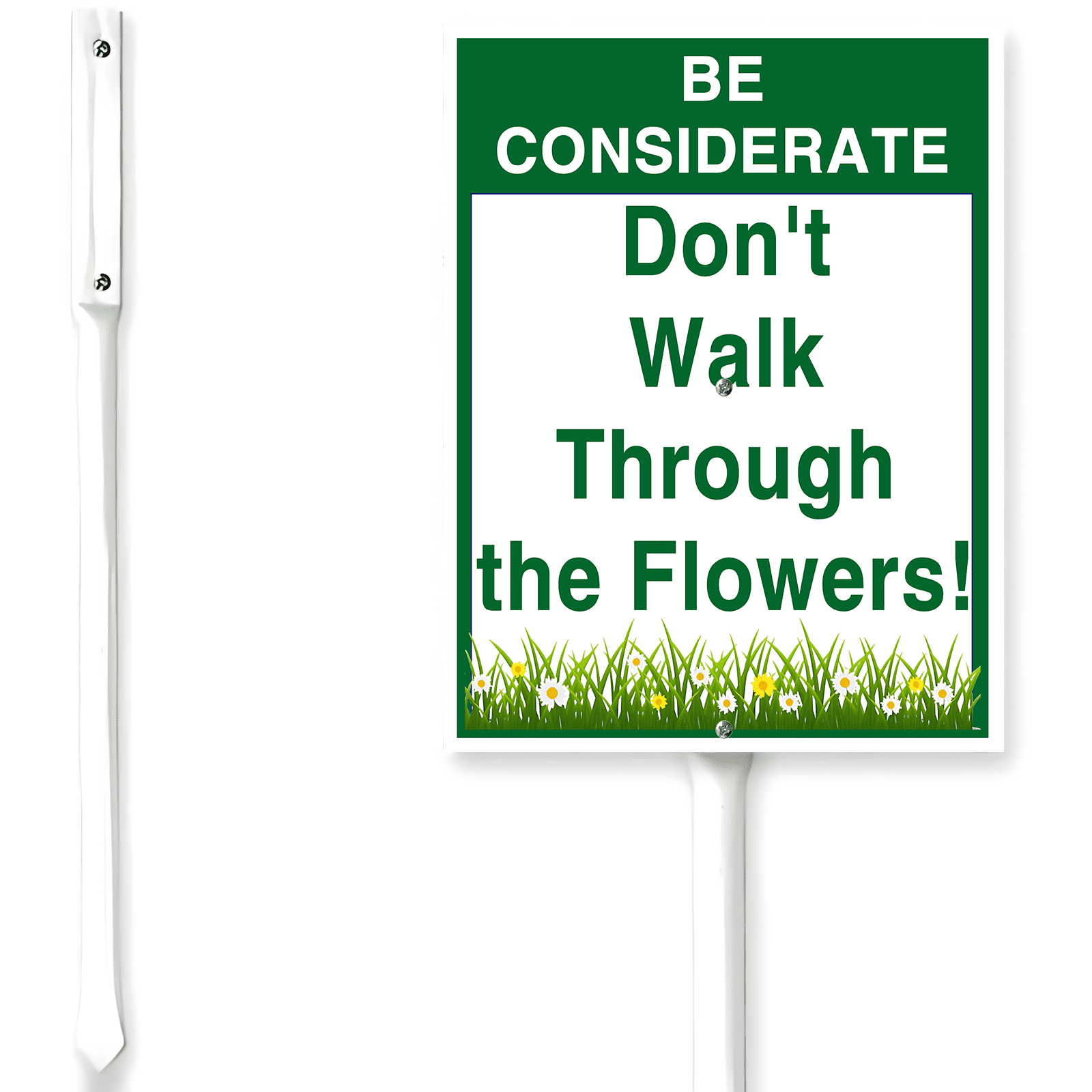 Kurmntregon Garden Sign With Stake Don't Walk Through The Flowers Yard ...