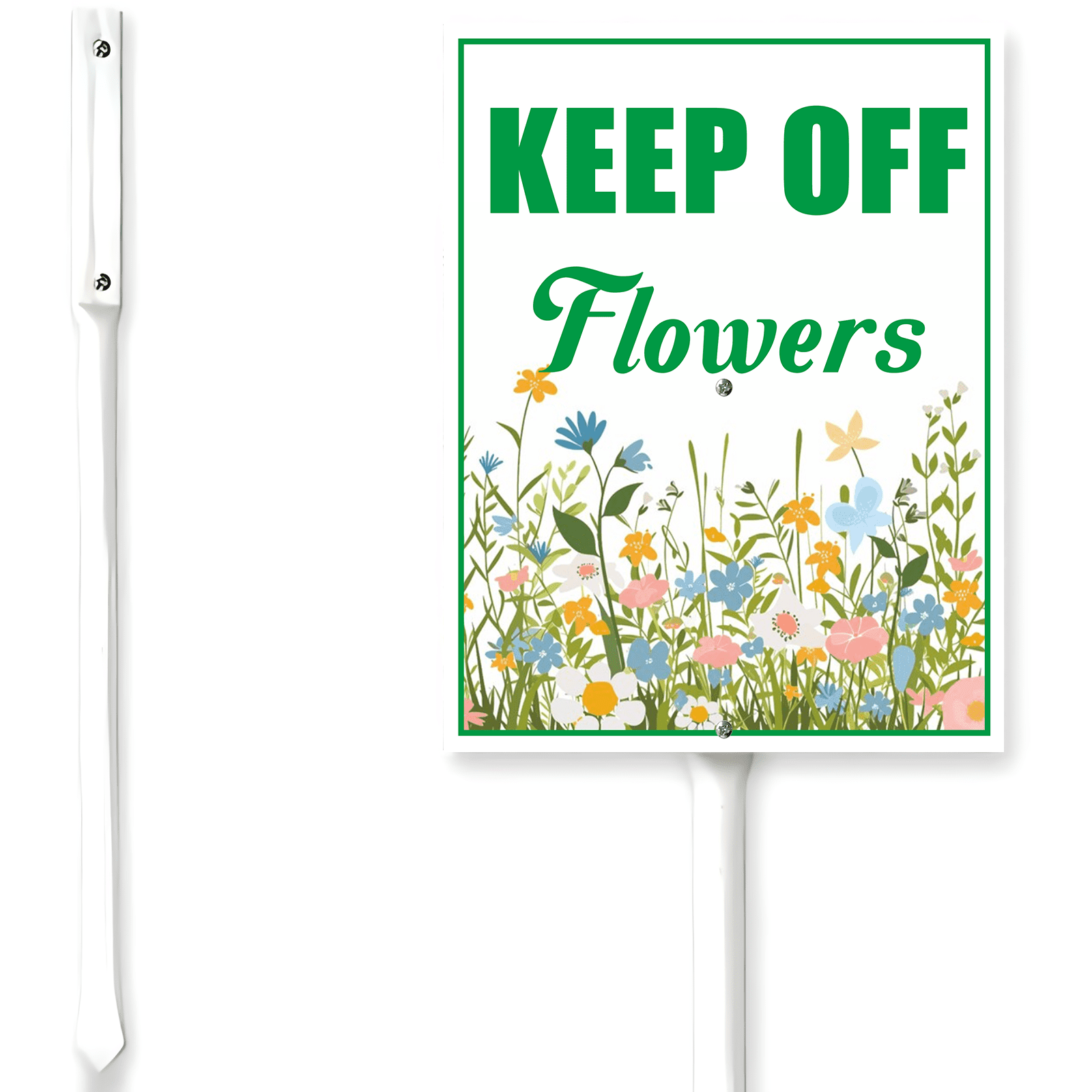 Kurmntregon Garden Sign With Stake Keep Of Flowers Yard Sign 6x4.6inch ...