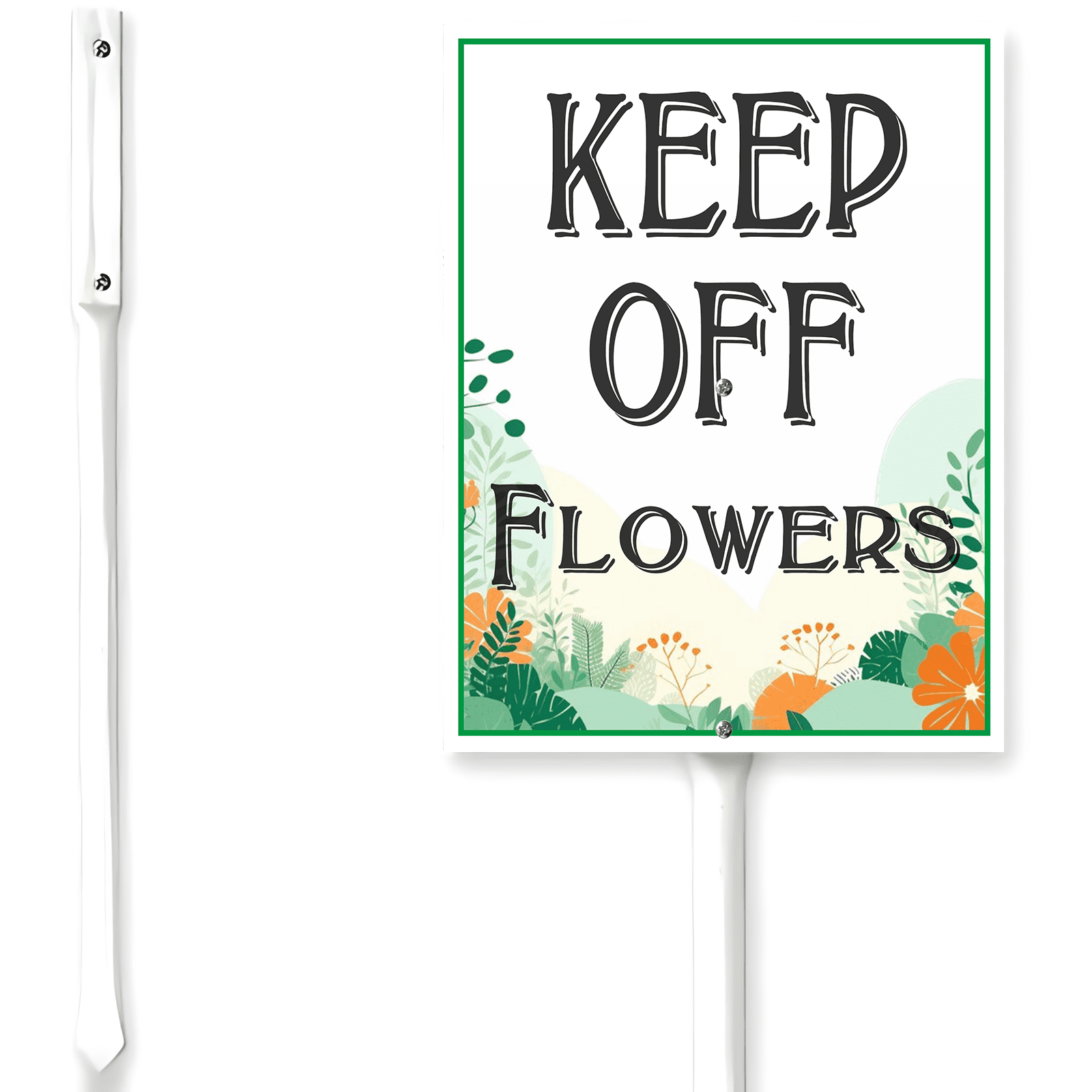 Kurmntregon Garden Sign With Stake Keep Of Flowers Yard Sign 6x4.6inch ...