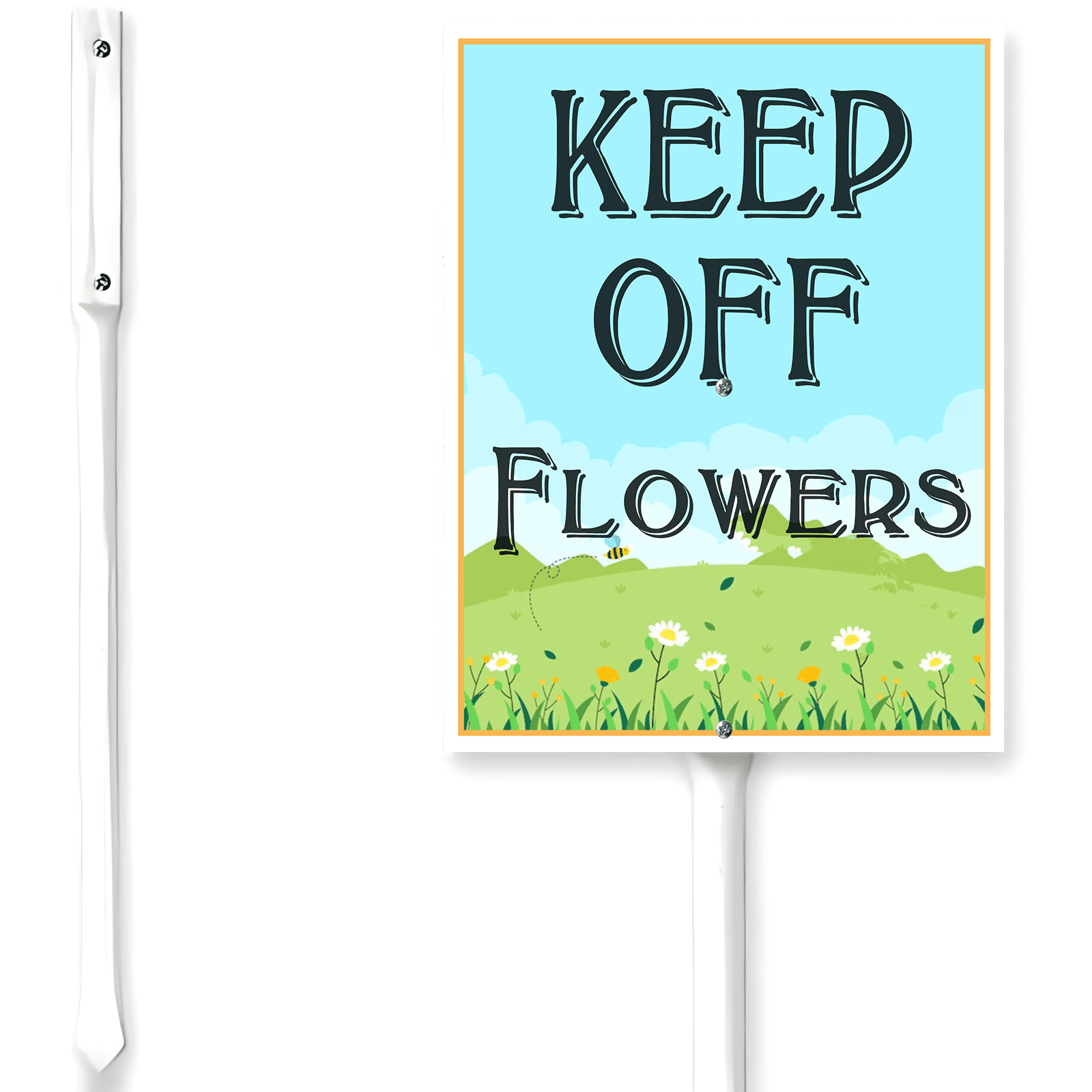 Kurmntregon Garden Sign With Stake Keep Of Flowers Yard Sign 6x4.6inch ...
