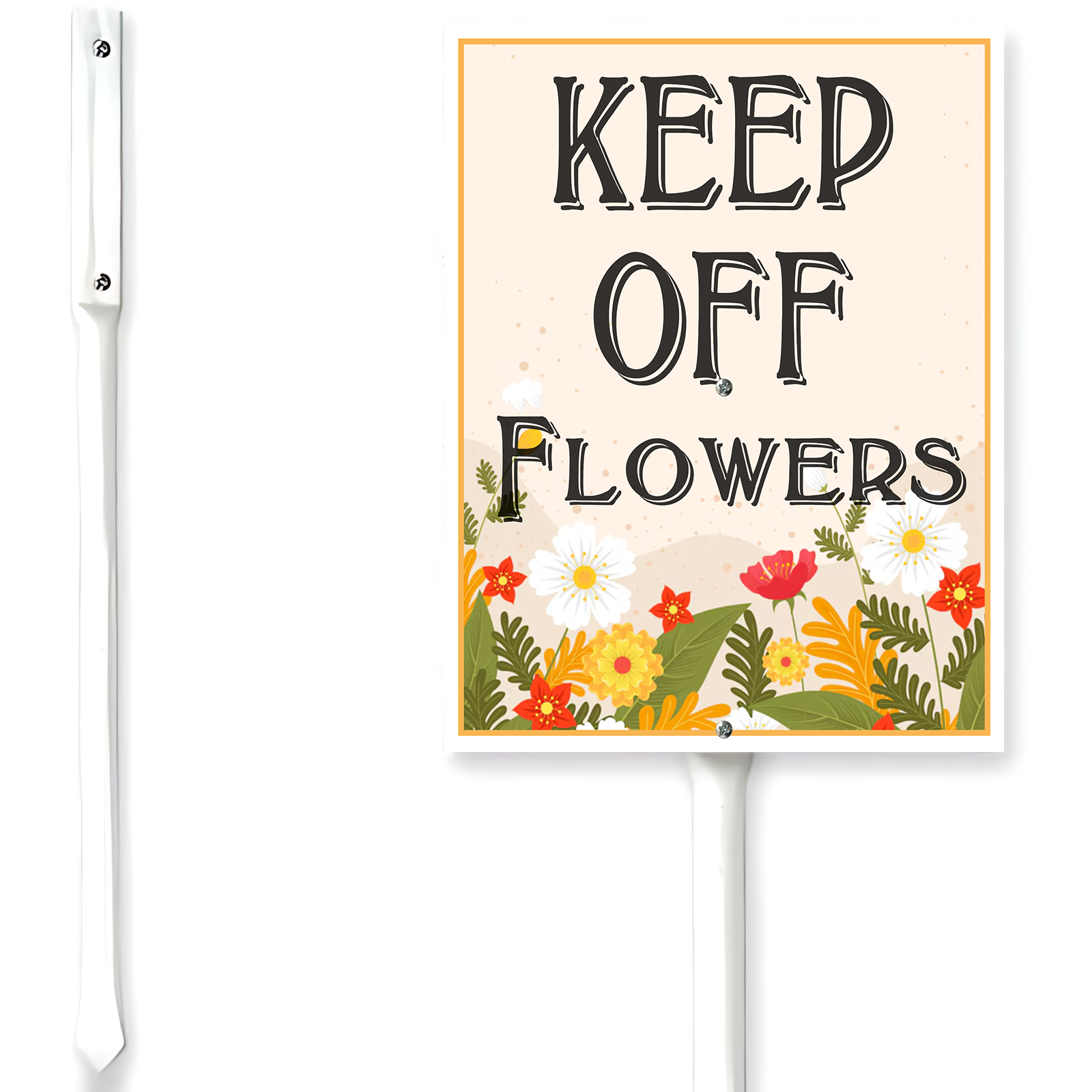 Kurmntregon Garden Sign With Stake Keep Of Flowers Yard Sign 7x8.8inch ...