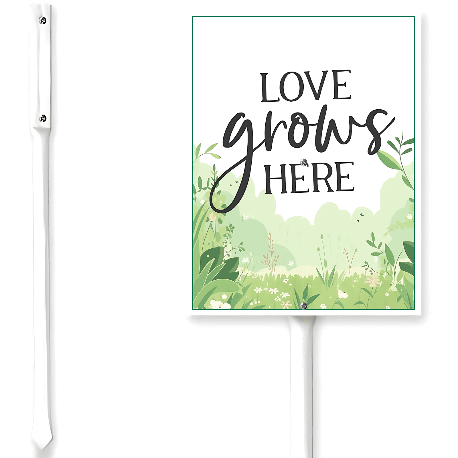 Kurmntregon Garden Sign With Stake Love Grows Here For Yard 8x12 Inch ...