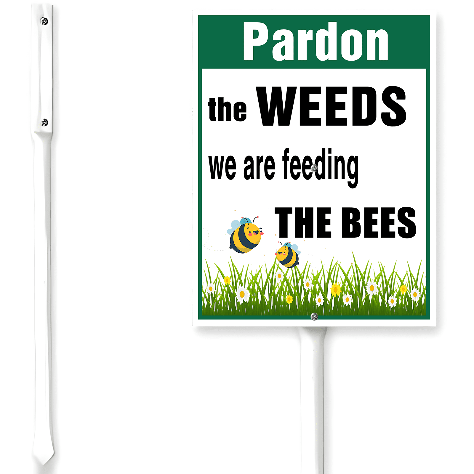 Kurmntregon Garden Sign With Stake Pardon The Weeds,We are Feeding The ...