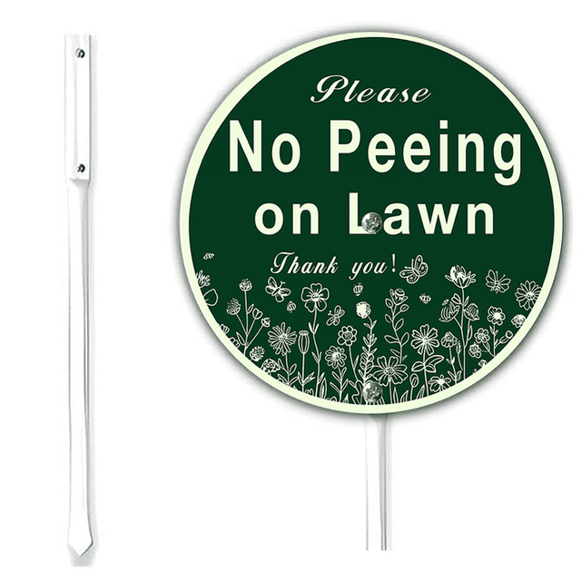 Kurmntregon Garden Sign With Stake Please No Peeing On Lawn Yard Sign ...