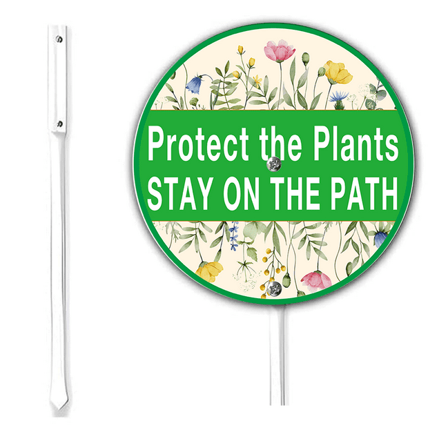 Kurmntregon Garden Sign With Stake Protect The Plants Stay On The Path ...