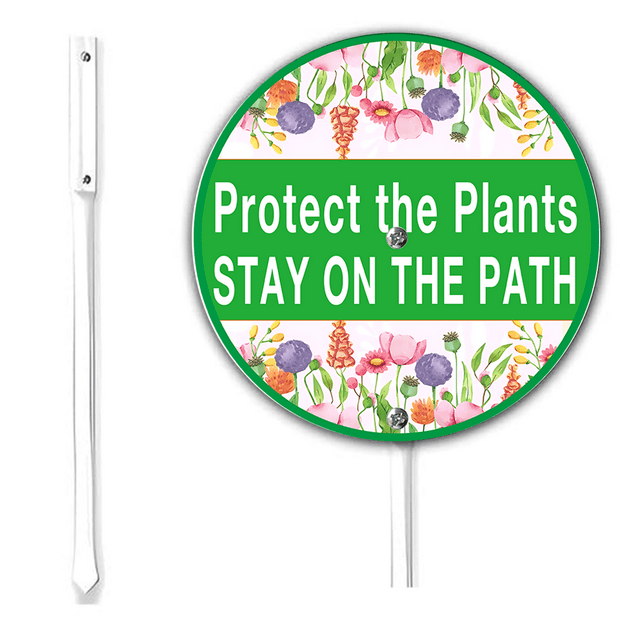 Kurmntregon Garden Sign With Stake Protect The Plants Stay On The Path ...