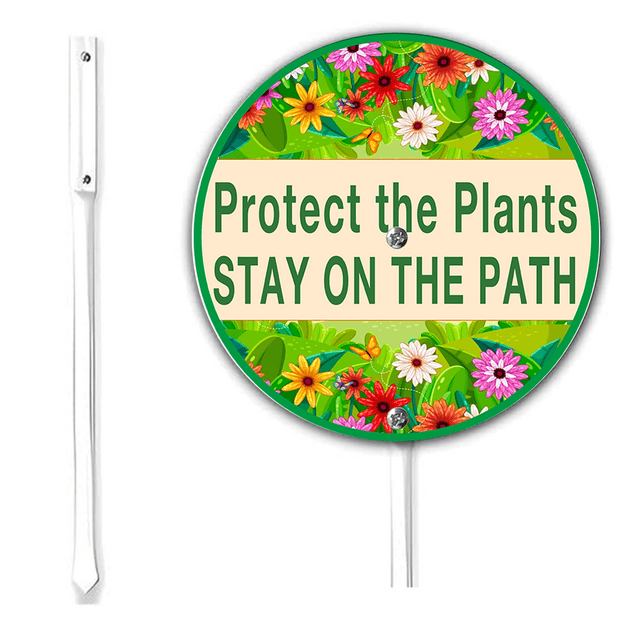 Kurmntregon Garden Sign With Stake Protect The Plants Stay On The Path ...