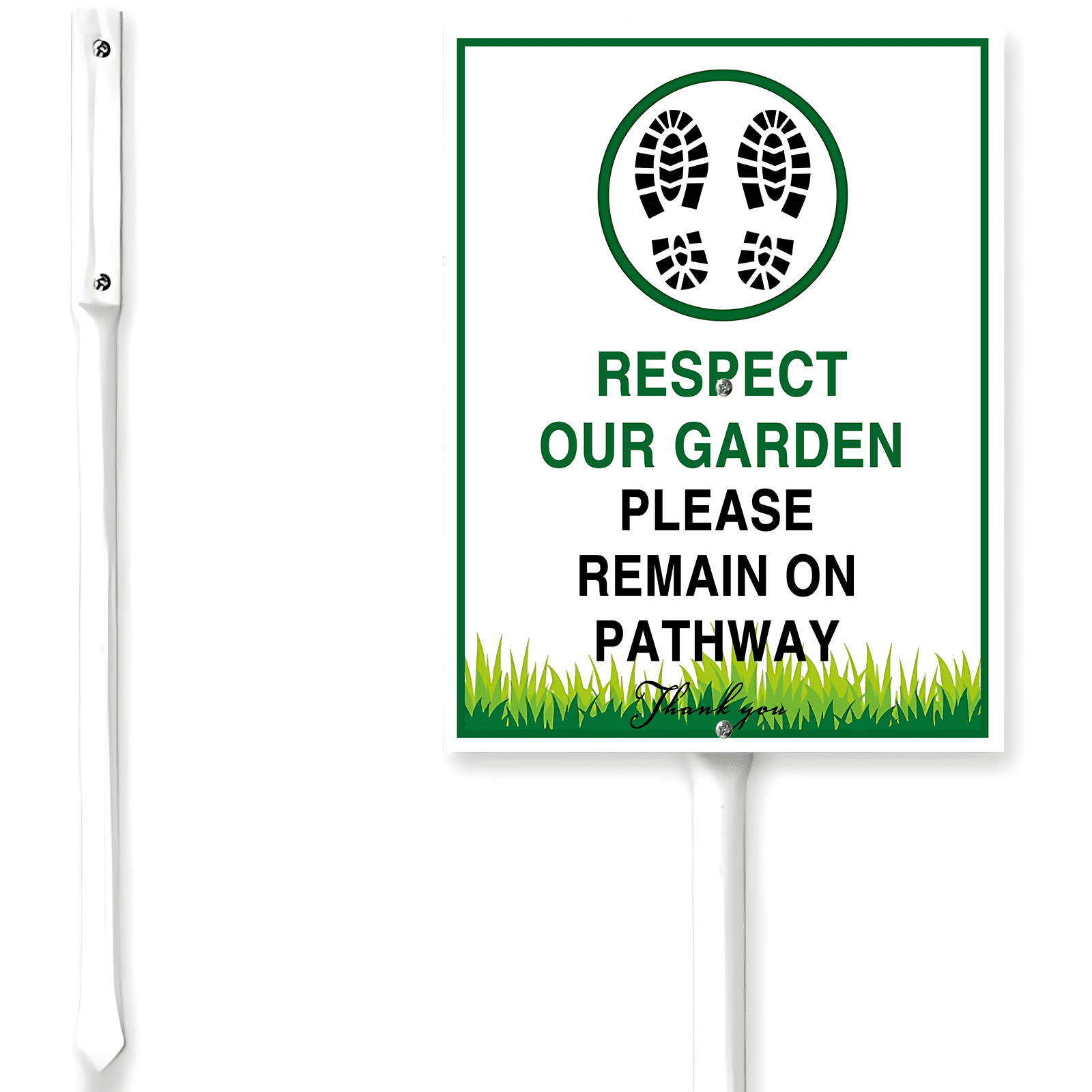 Kurmntregon Garden Sign With Stake Remain On Pathway Yard Sign 8x12inch ...