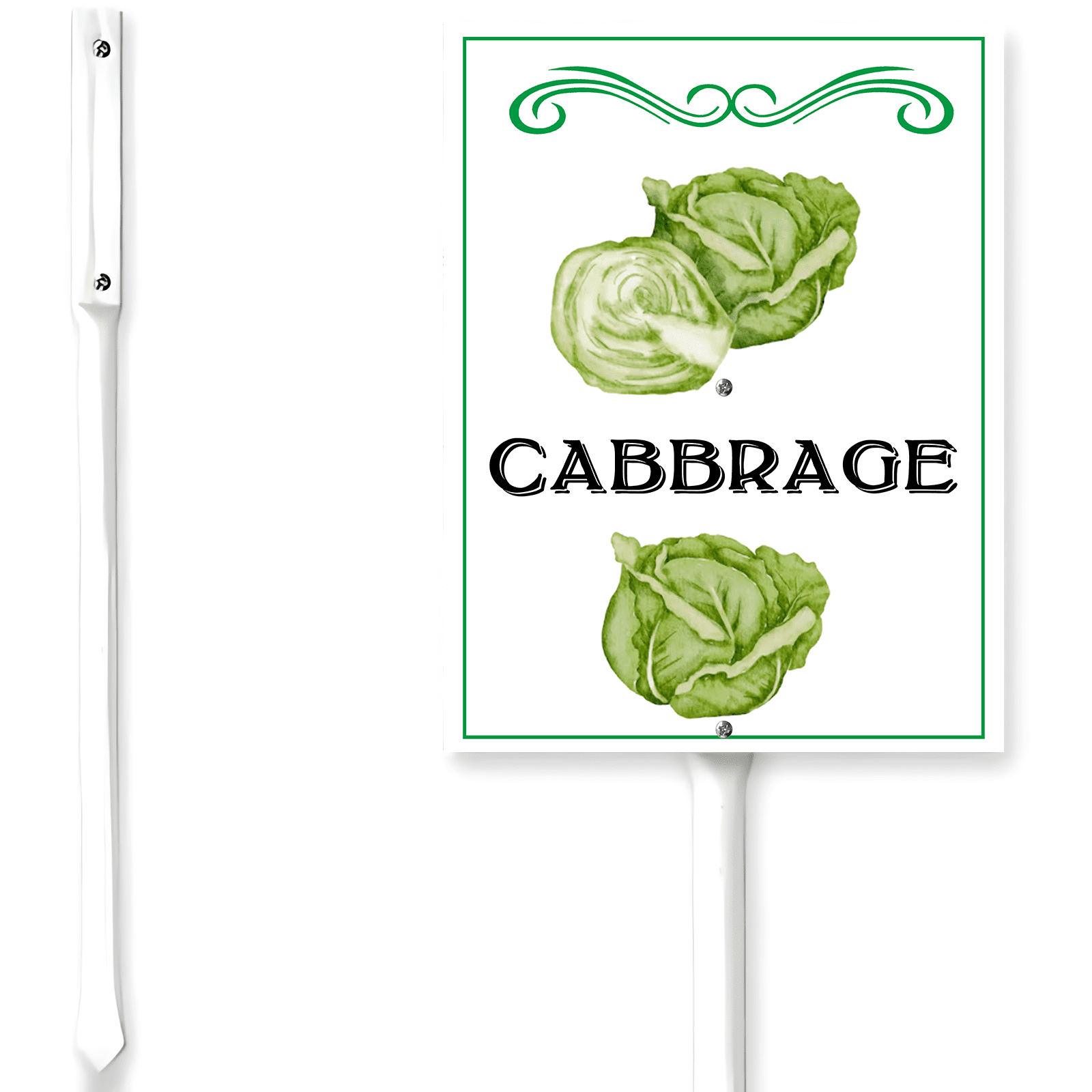 Kurmntregon Garden Vegetable Signs With Stake Cabbrage Garden Signs For ...