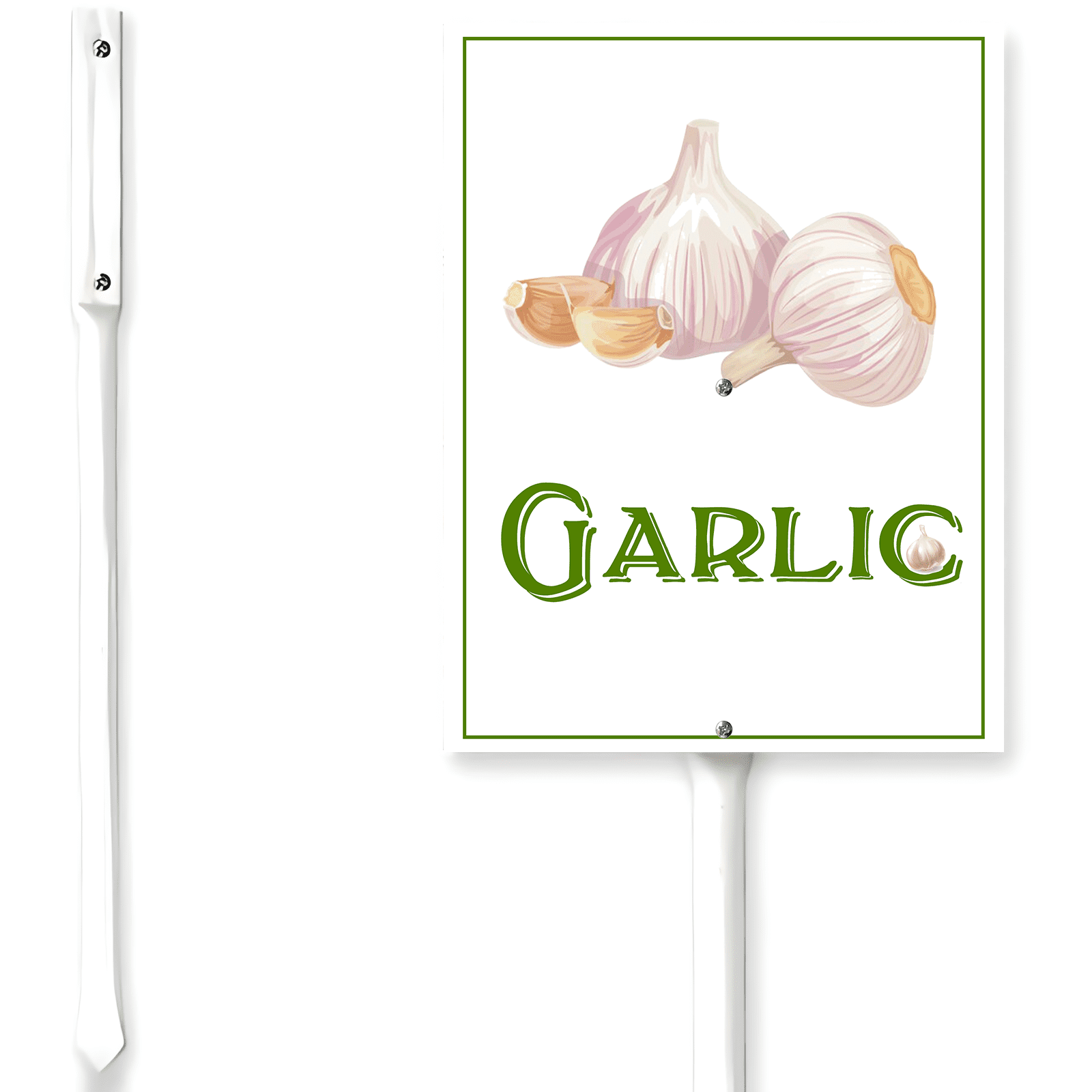 Kurmntregon Garden Vegetable Signs With Stake Garlic Garden Signs For ...