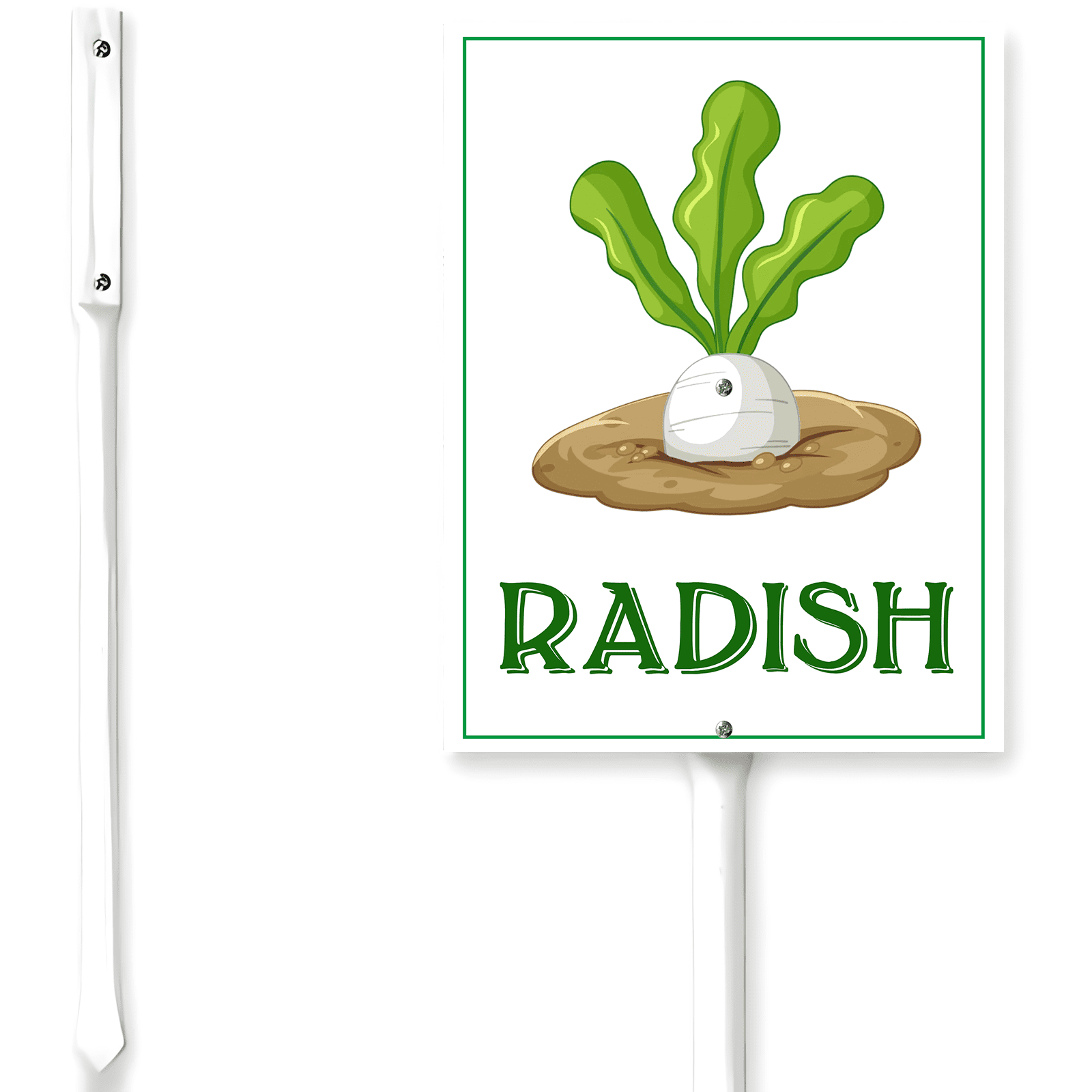 Kurmntregon Garden Vegetable Signs With Stake Radish Garden Signs For ...