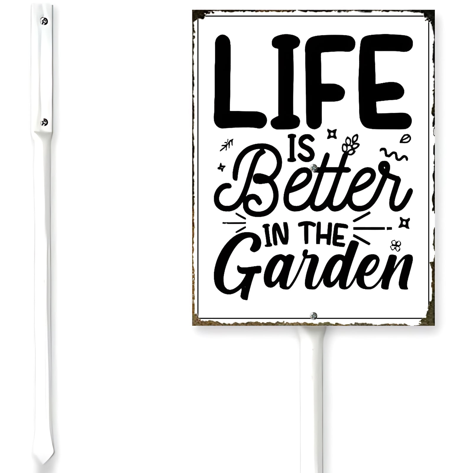 Kurmntregon Garden Yard Sign With Stakes Life Is Better In The Garden ...