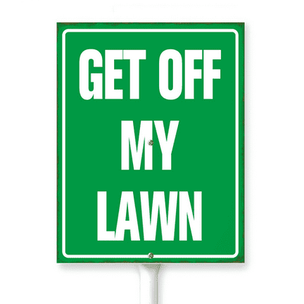 Kurmntregon Get Off My Lawn Yard Sign With Stake Keep Off Grass Garden ...