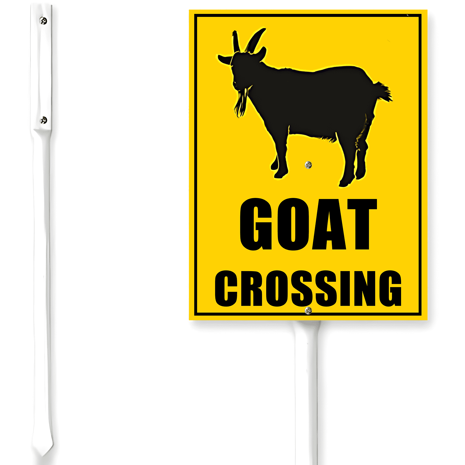 Kurmntregon Goat Crossing Sign With Stake Slow Down Sign For ...