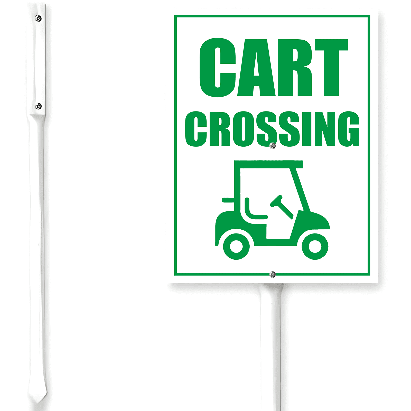 Kurmntregon Golf Sign With Stake Golf Cart Crossing Caution Sign Lawn ...