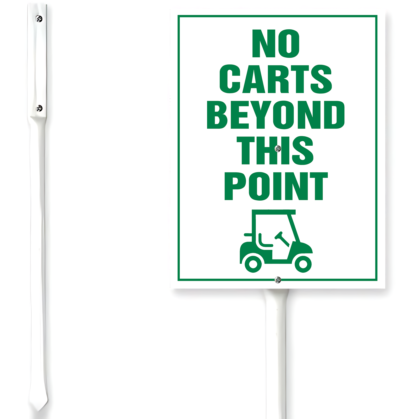 Kurmntregon Golf Sign With Stake No Golf Carts Beyond This Point ...