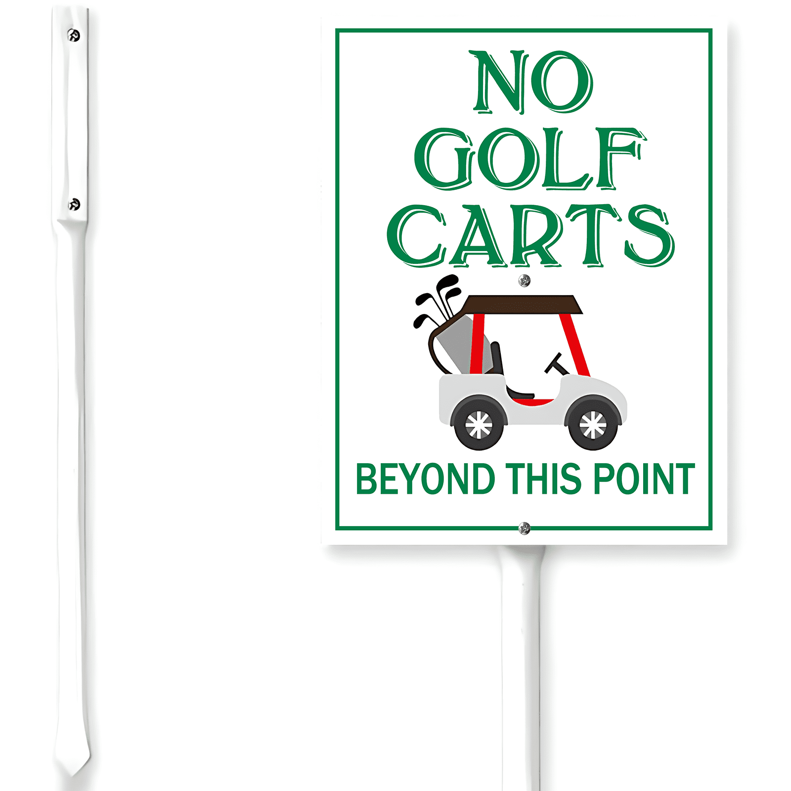 Kurmntregon Golf Sign With Stake No Golf Carts Beyond This Point ...