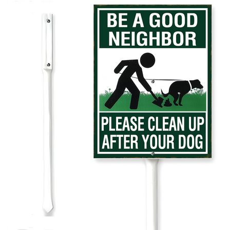 Kurmntregon Be a Good Neighbor Clean Up After Your Dog Yard Sign With ...