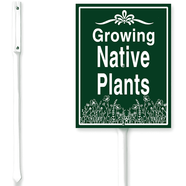 Kurmntregon Growing Native Plants Sign With Stake Native Plants Yard ...