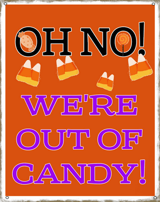 Kurmntregon Halloween Aluminium Sign Candy This Way Left Indication ...