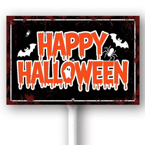 Kurmntregon Halloween Outdoor Yard Signs Halloween Lawn Stakes Scary ...