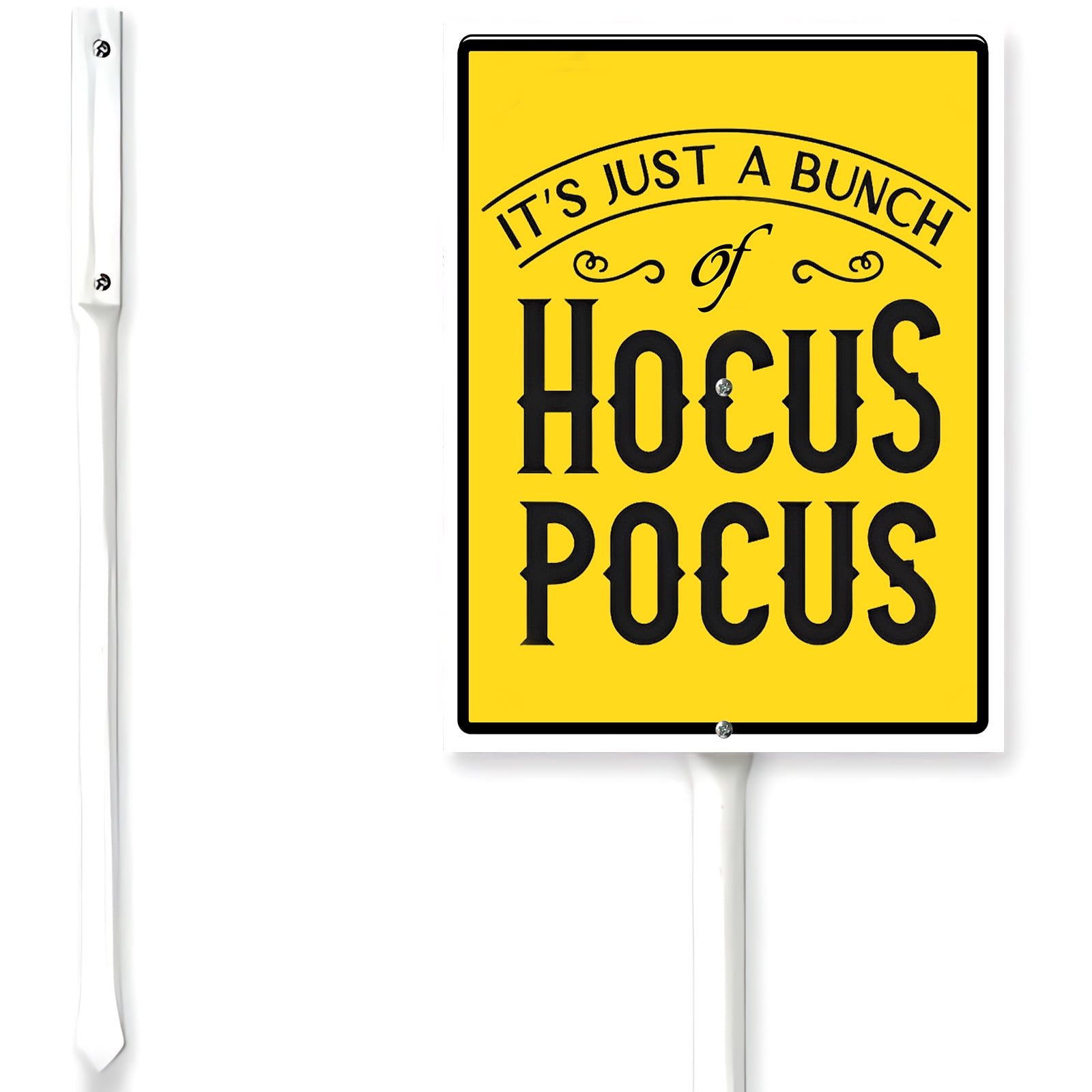 Kurmntregon Halloween Signs With Stakes Hocus Pocus Aluminum Plaque 6x4 ...