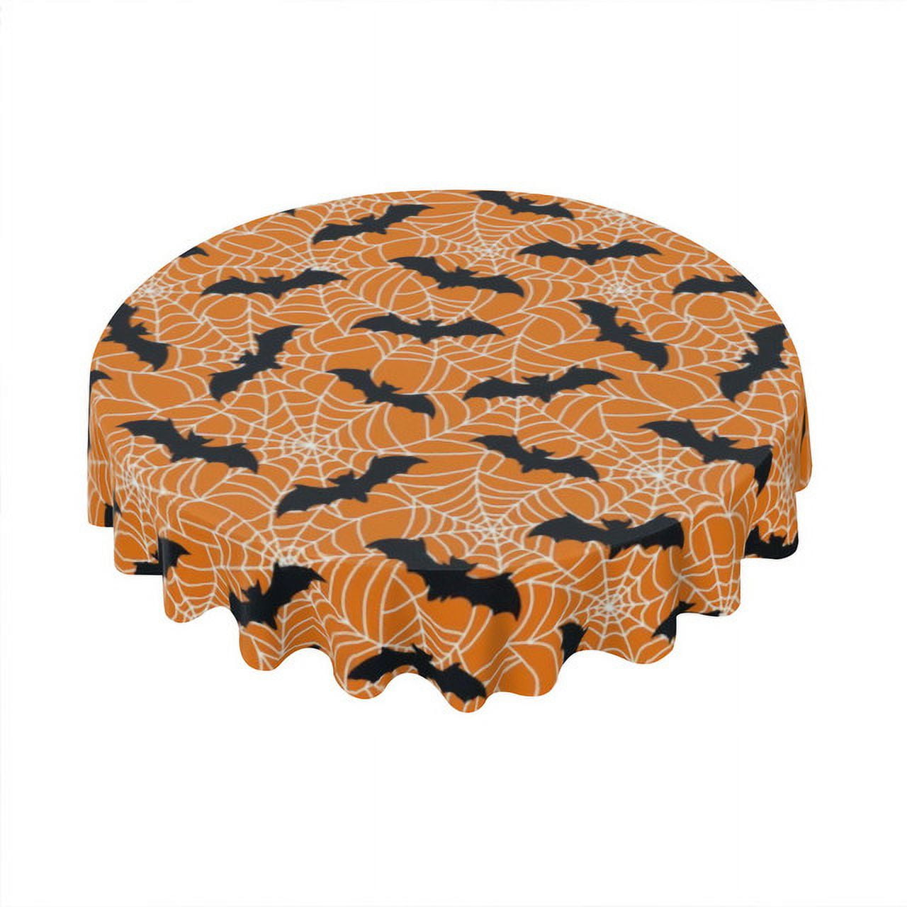 Kurmntregon Halloween Tablecloth Bat Pumpkin Scary Ghost Halloween ...