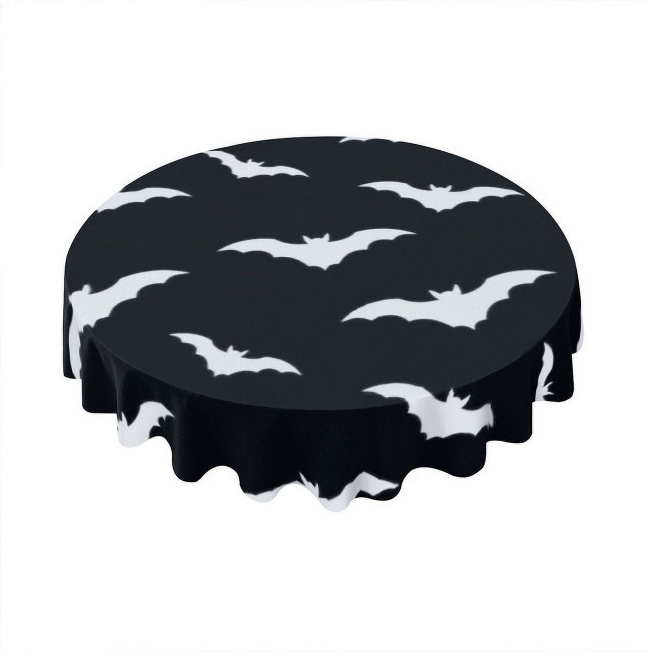 Kurmntregon Halloween Tablecloth Orange Bat Pumpkin Scary Ghost Goth ...