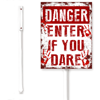 Kurmntregon Halloween Yard Sign With Stake Danger Enter If You Dare ...