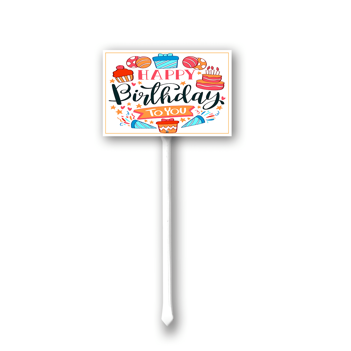 Kurmntregon Happy Birthday Sign For Yard With Stakes Happy Birthday ...