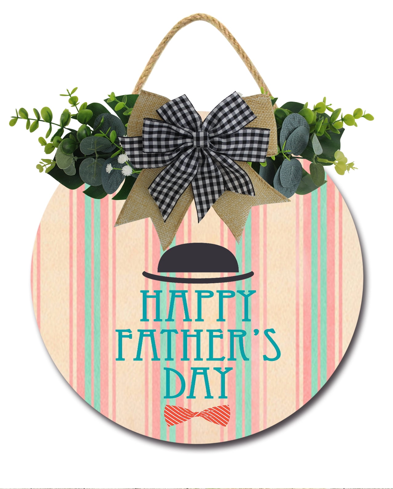 Kurmntregon Happy Fathers Day Door Sign Happy Fathers Day Rustic Sign ...