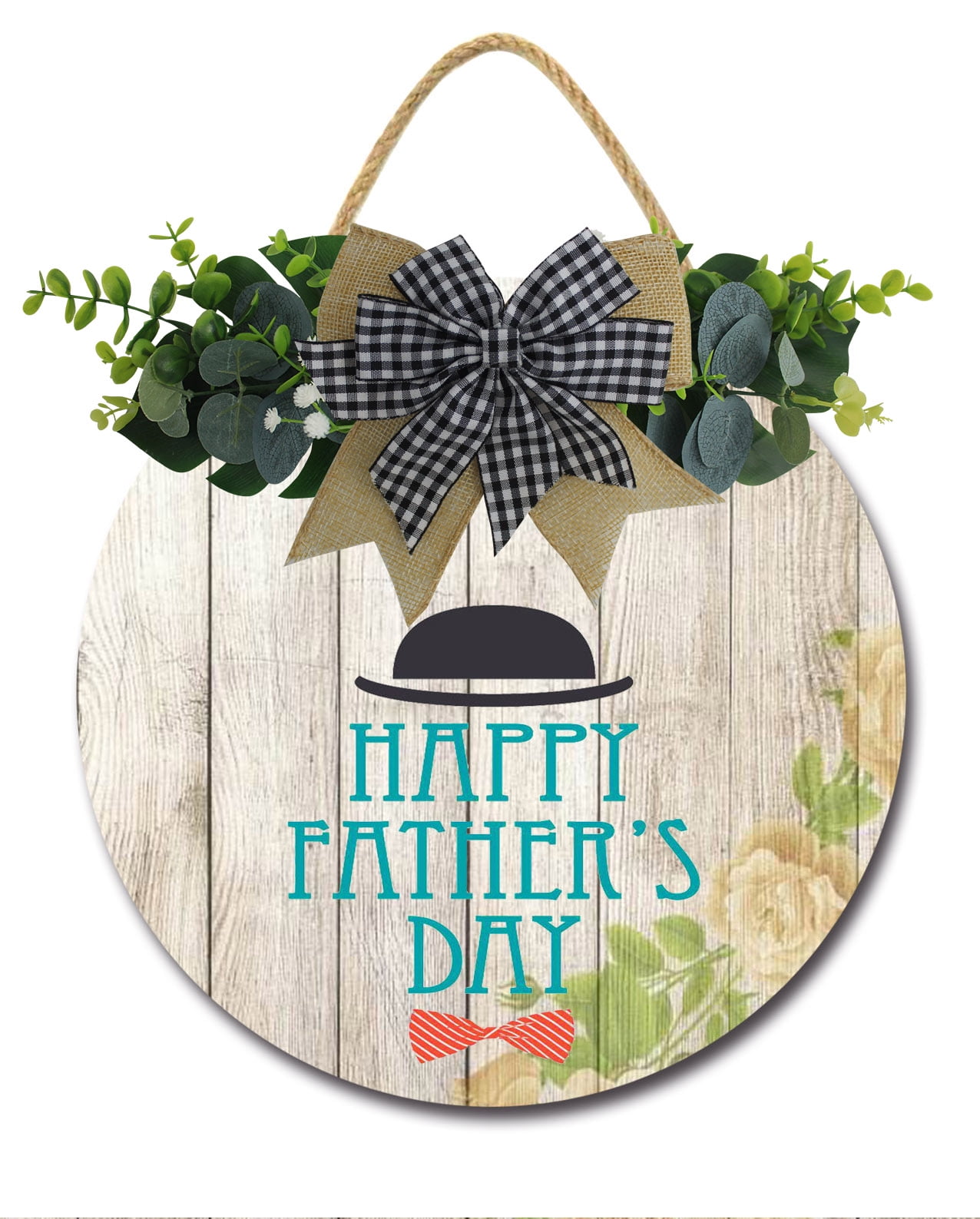 Kurmntregon Happy Fathers Day Front Door Sign Happy Fathers Day Decor ...