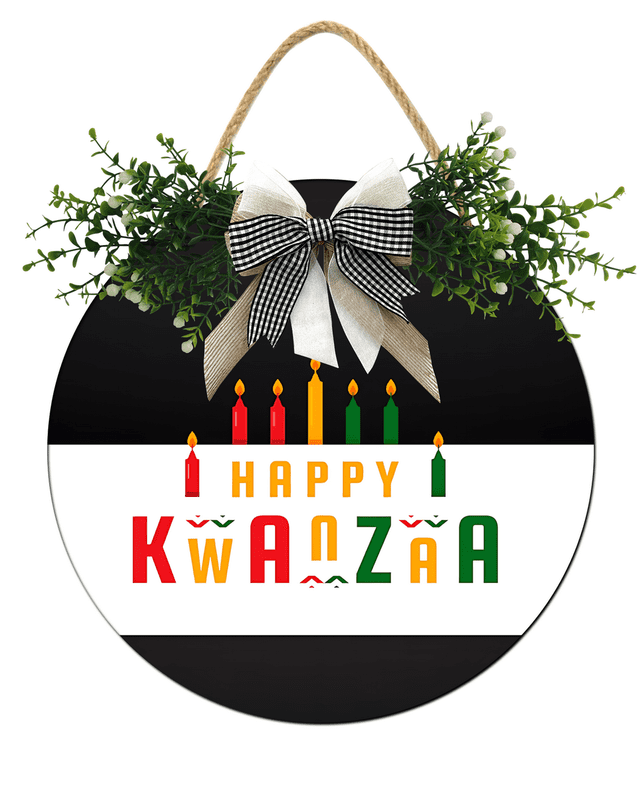Kurmntregon Happy Kwanzaa Front Door Sign Kwanzaa Decorations African ...