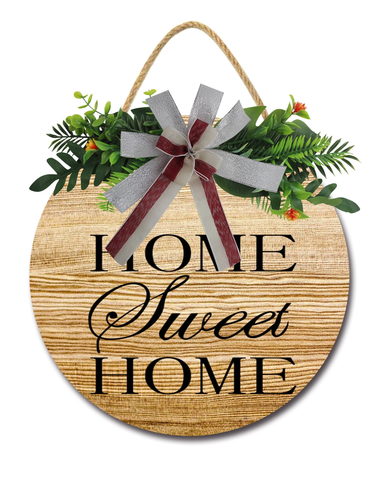 Kurmntregon Home Sweet Sign Model 407 Sign For Front Door,Rustic Wooden ...