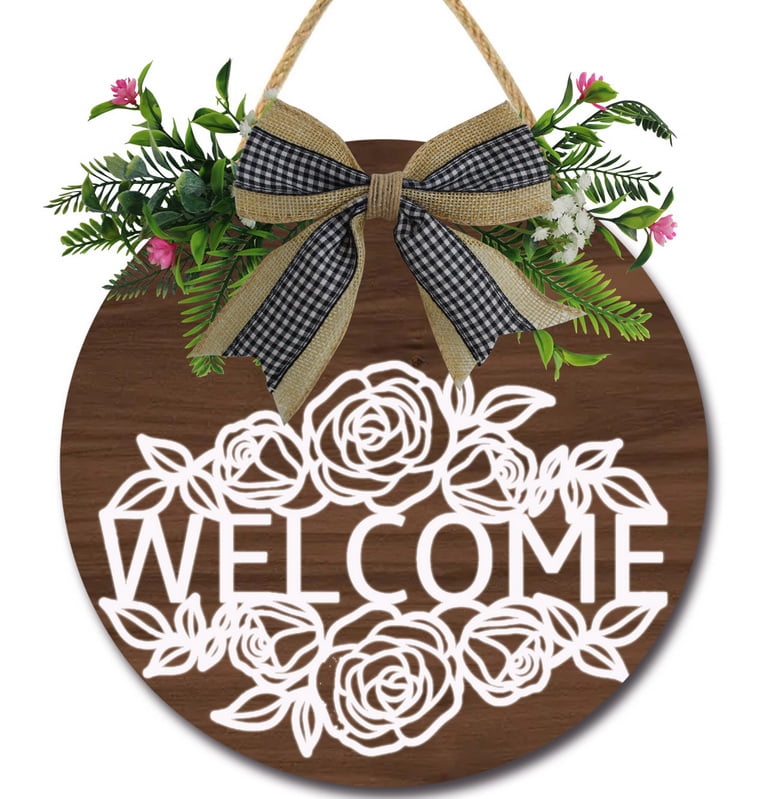 Kurmntregon Home Welcome Sign Style 351 Sign For Front Door - Round ...