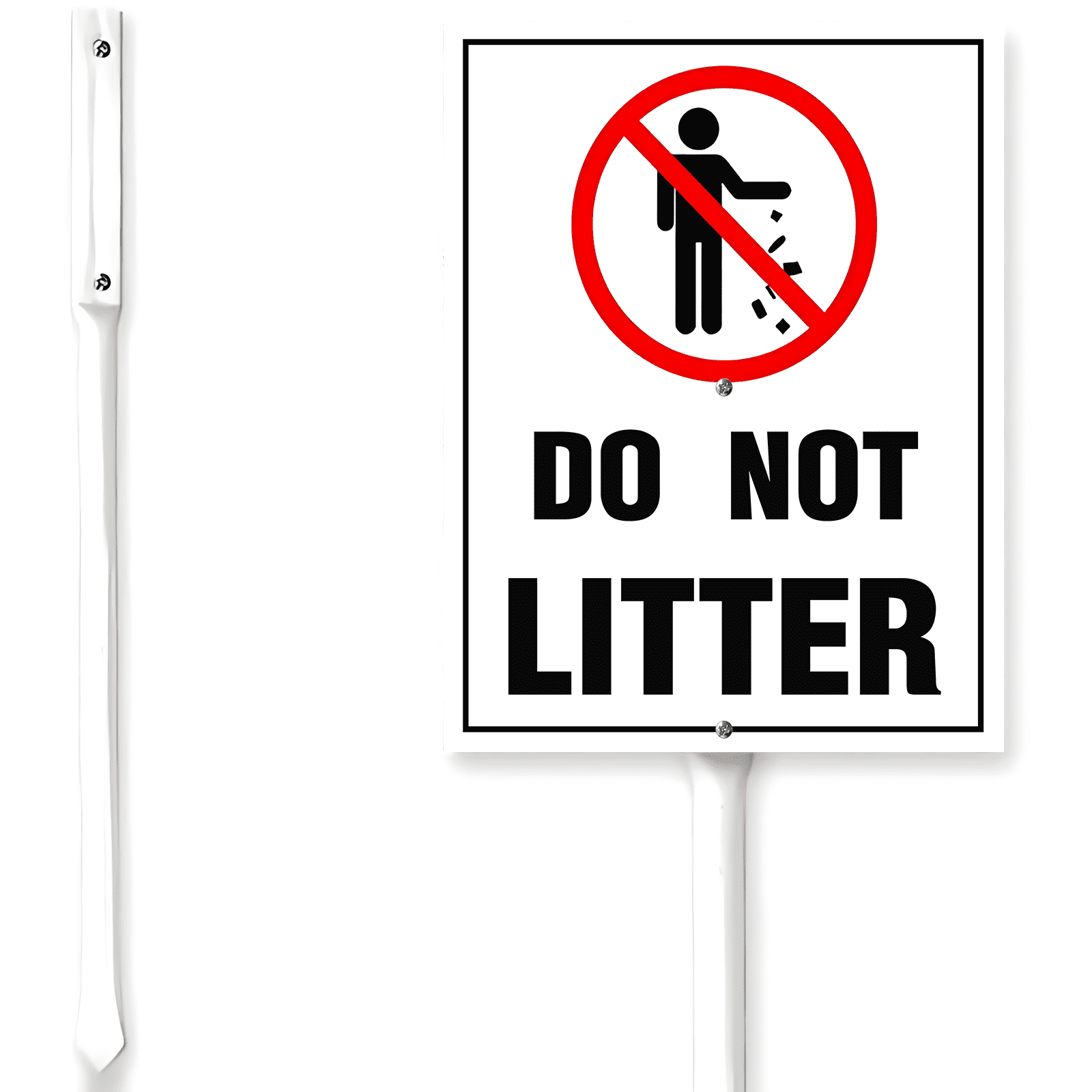 Kurmntregon Do Not Litter Sign With Stake Do Not Litter Yard Sign ...