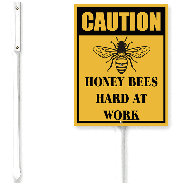 Kurmntregon Honey Bees Hard At Work Sign For Yard With Stake Garden ...