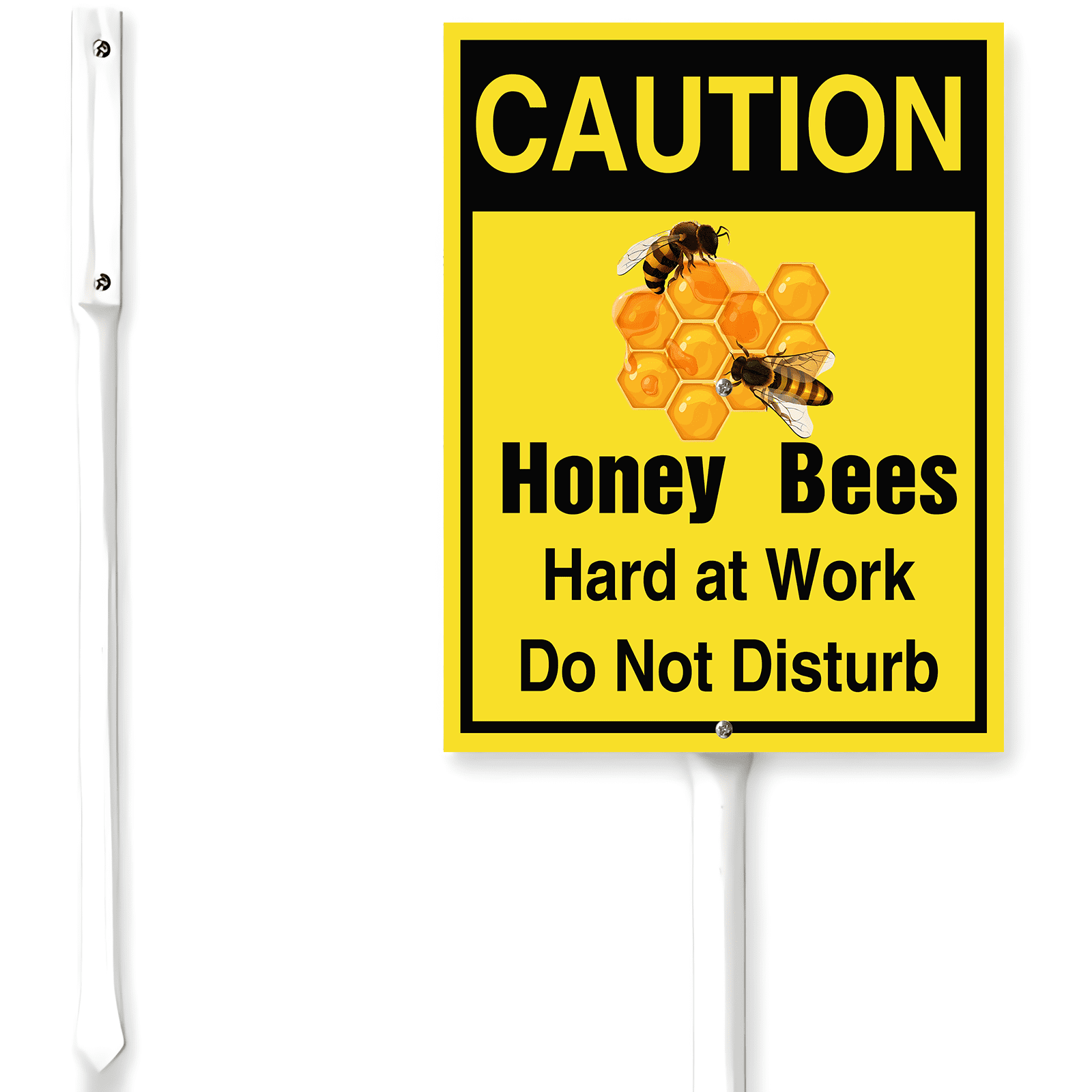 Kurmntregon Honey Bees Hard At Work Do Not Disturb Sign For Yard With ...