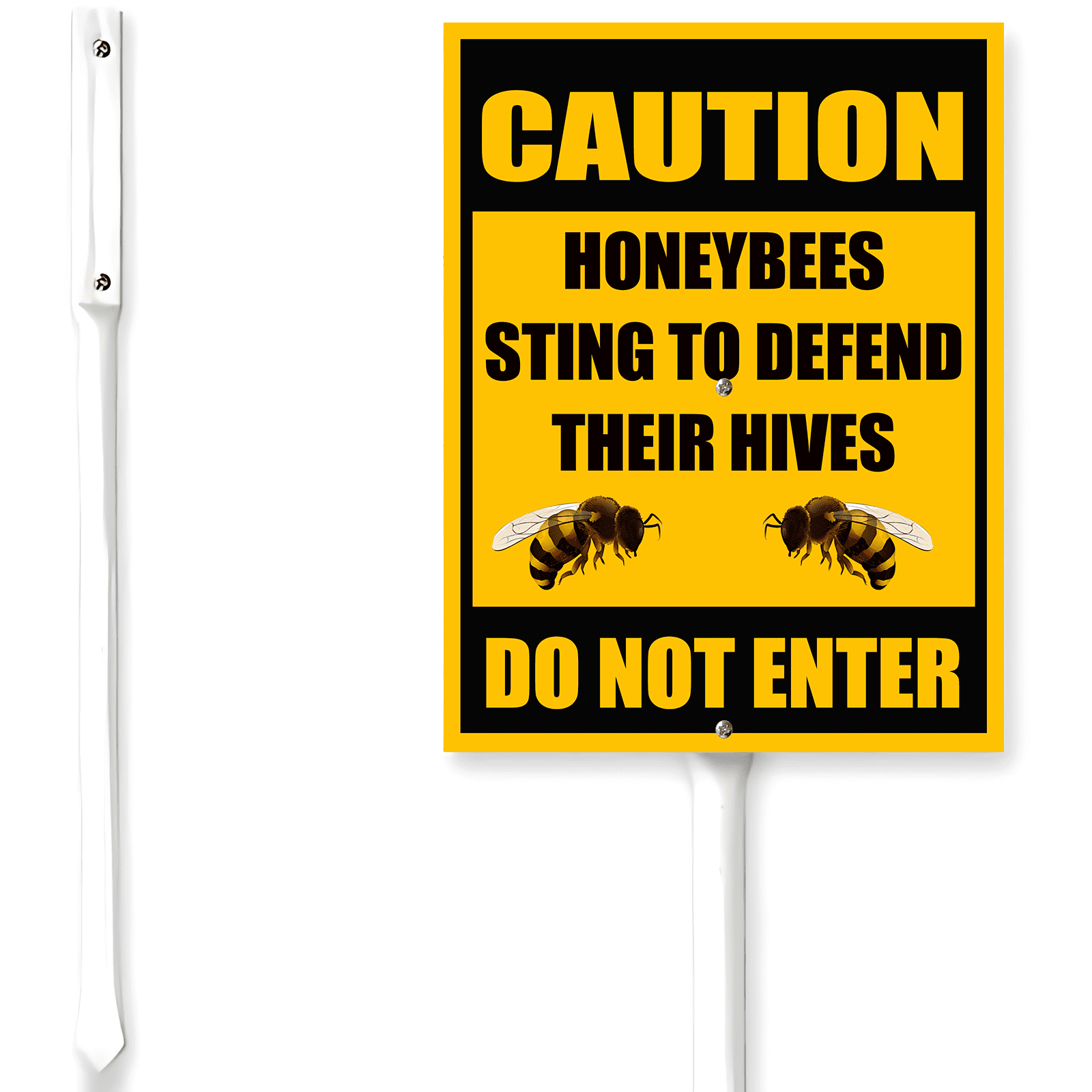 Kurmntregon Honeybees Sting To Defend Hives Sign For Yard With Stake ...