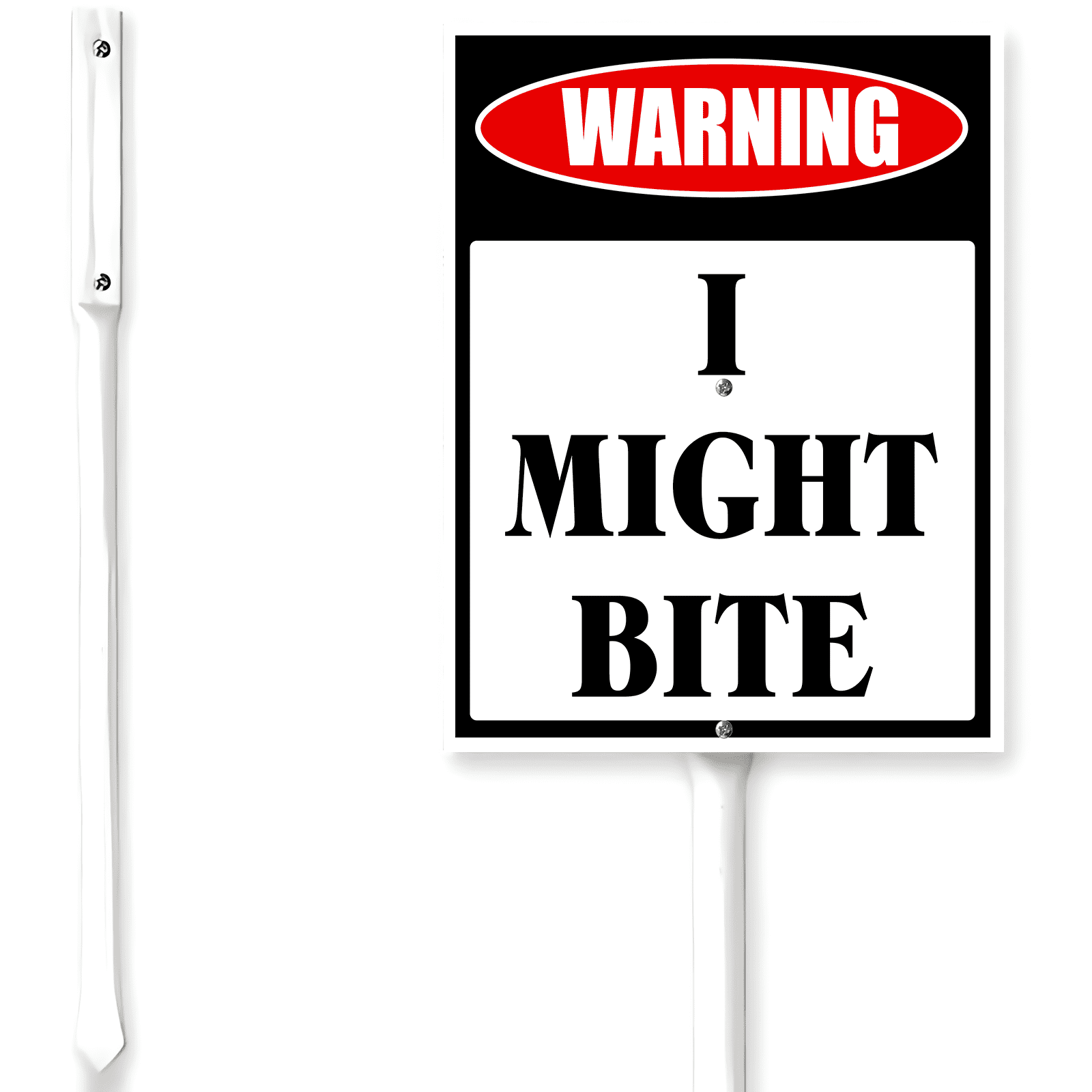 Kurmntregon I Might Bite Sign With Stake Animal Pets Yard Sign Caution ...