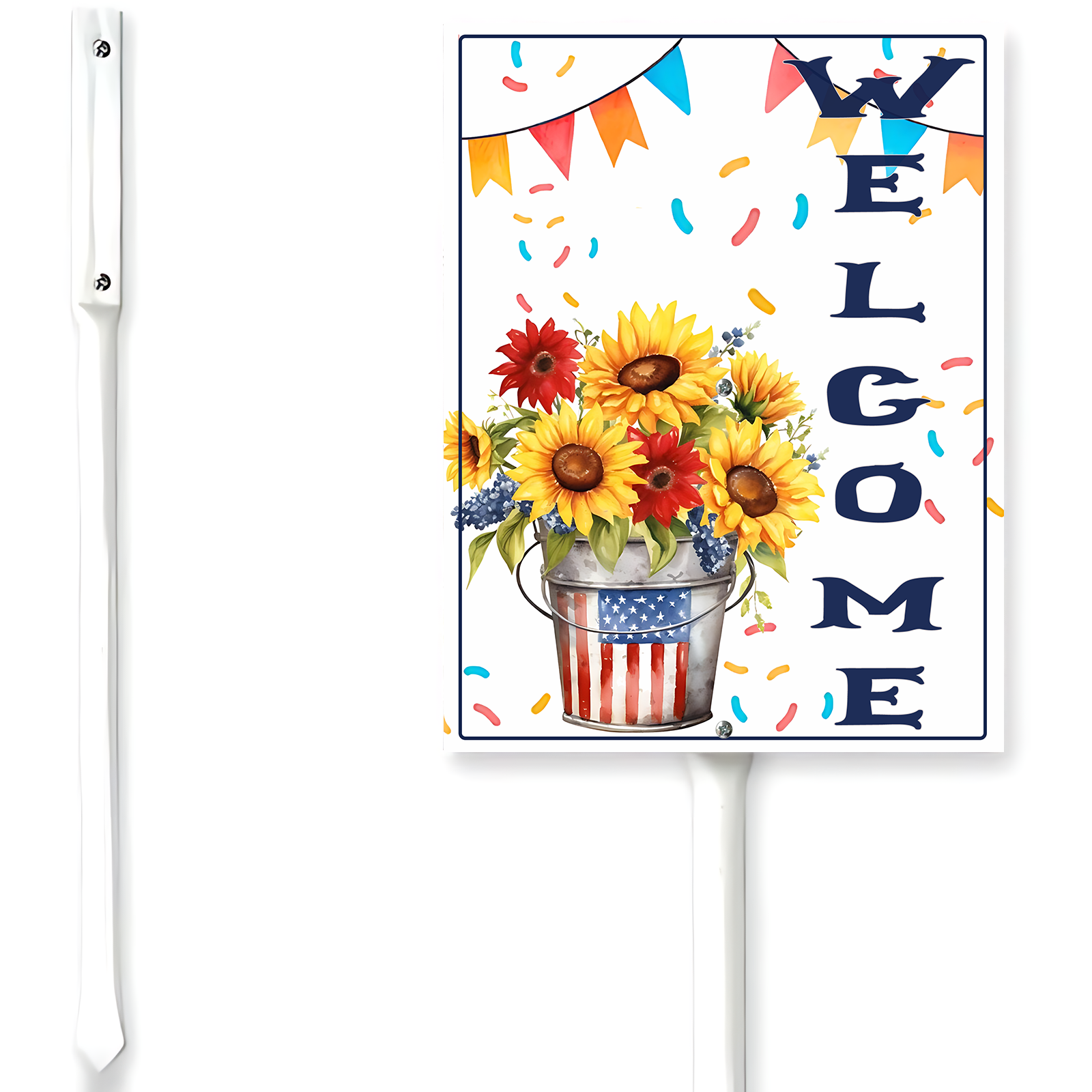 Kurmntregon Independence Day Welcome Sign With Stake Independence Day ...