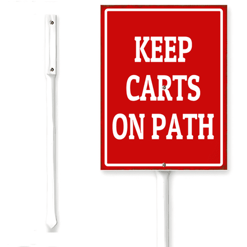 Kurmntregon Keep Carts On Path Aluminium Signs No Parking Yard Sign ...