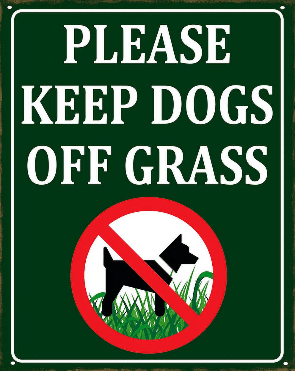 Kurmntregon Keep Dogs Off Grass Aluminum Sign No Trespassing Zoo ...