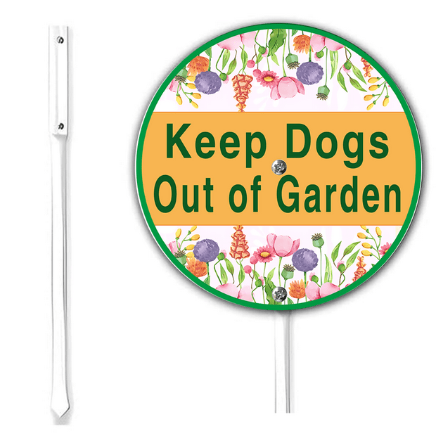 Kurmntregon Keep Dogs Out Of Garden Sign With Stake No Pet Allowed Yard ...
