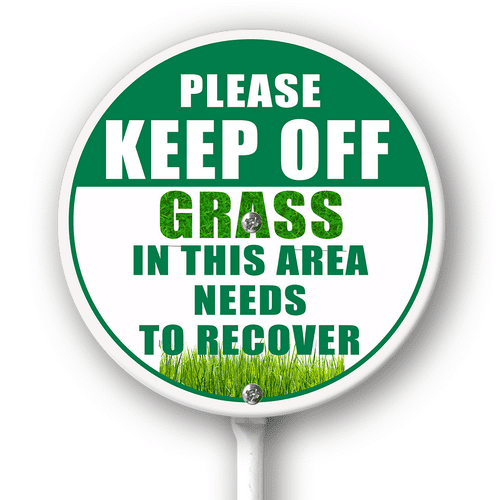 Kurmntregon Keep Off Grass Yard Sign With Stake Grass In This Area ...