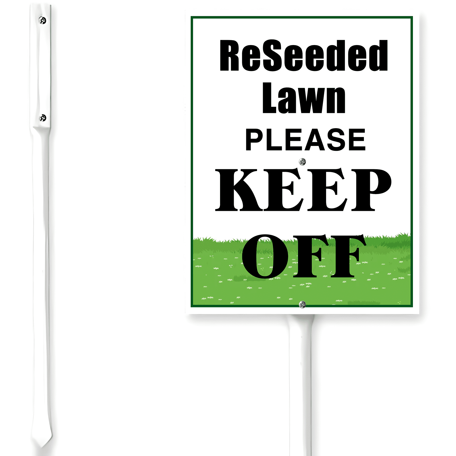 Kurmntregon Keep Off Lawn Sign With Stake Reseeded Lawn Stay Off Yard ...