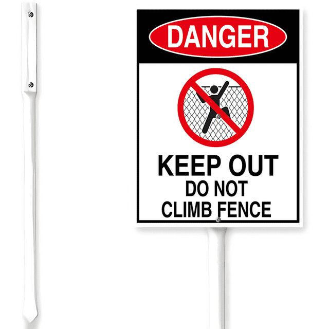 Kurmntregon Keep Out Do Not Climb Fene Sign With Stake No Climbing Sign ...
