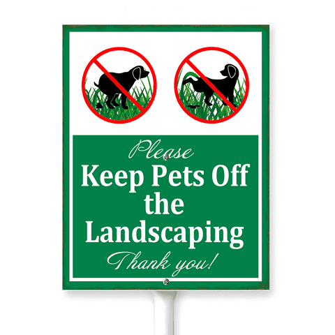 Kurmntregon Keep Pets Off The Landscaping Yard Sign With Stake No ...