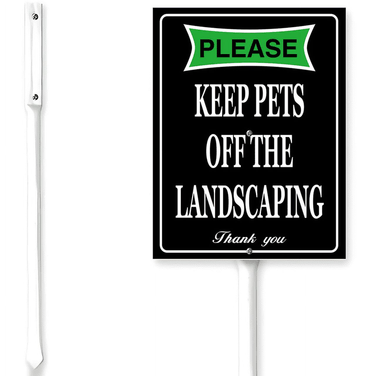 Kurmntregon Keep Pets Off The Landscaping Yard Sign With Stake Caution ...